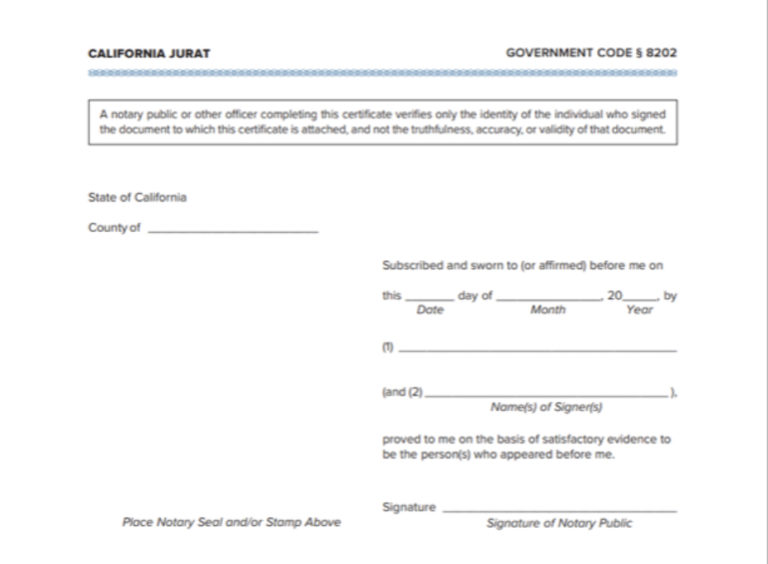 Use the Right Notary Certificate: Acknowledgement vs Jurat - Notary Branch
